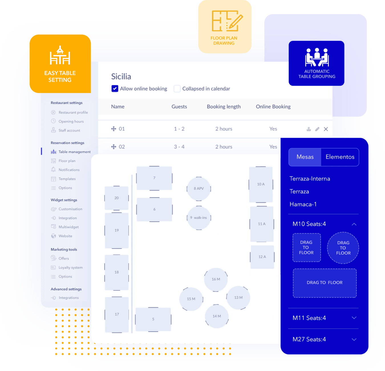 Product Tour - Restaurant Reservation System | Tablein.com