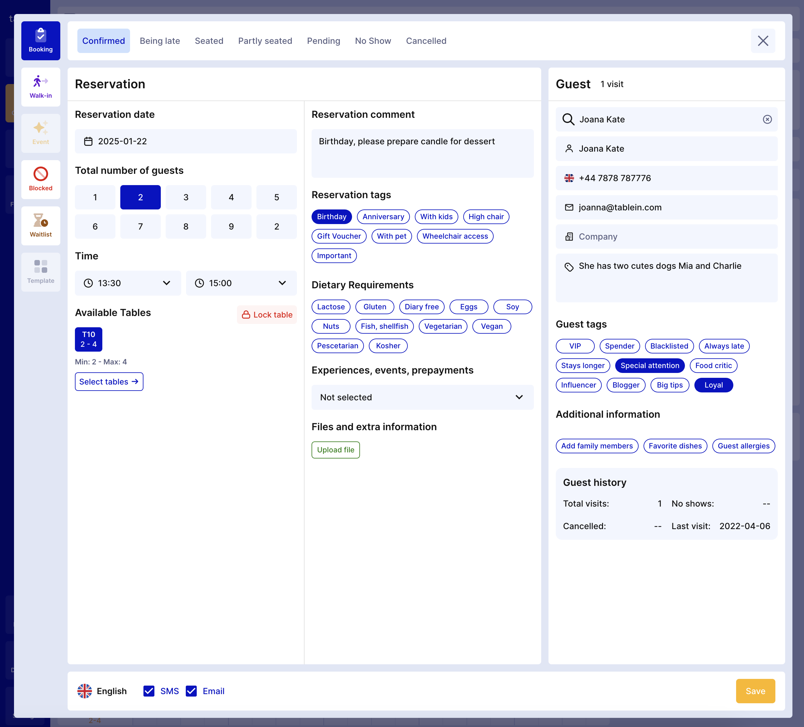 Table Booking System For Small Restaurants (recommended) | Tablein