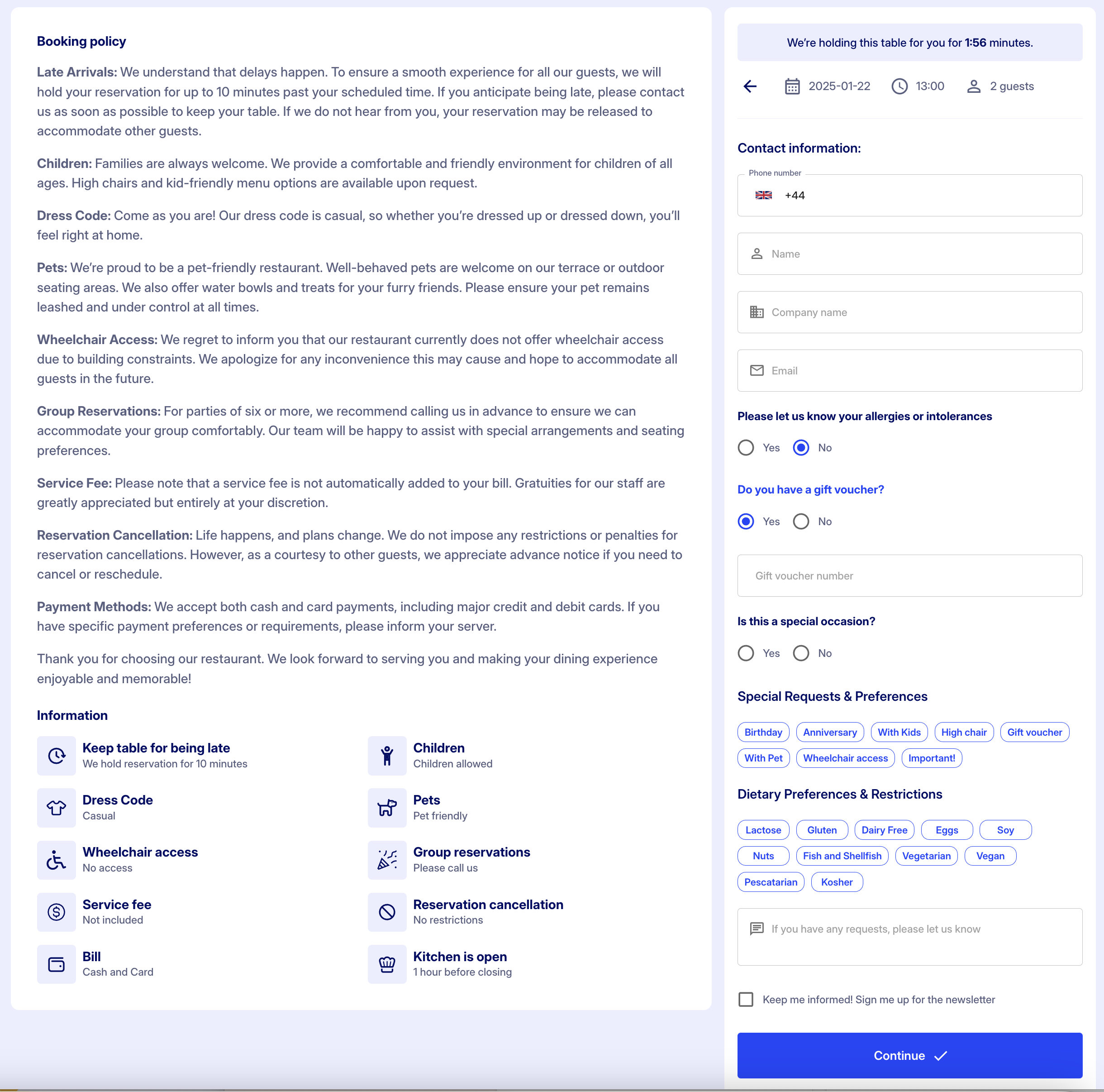 Table Booking System For Small Restaurants (recommended) | Tablein
