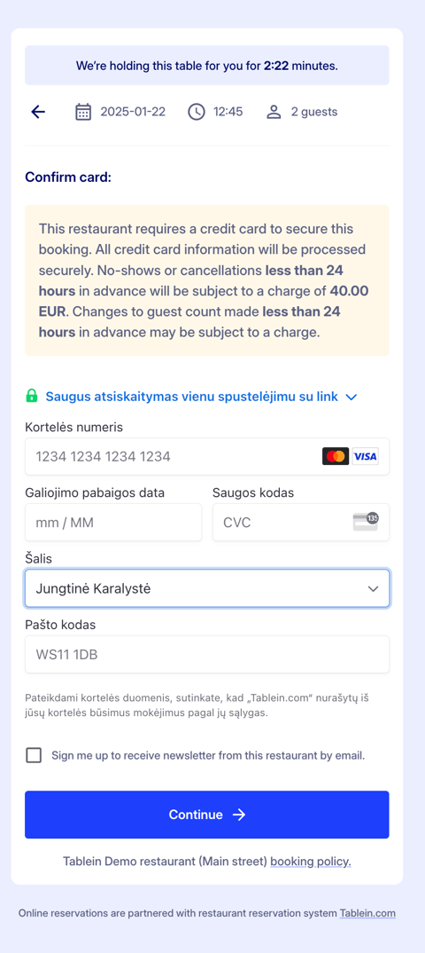 Table Booking System For Small Restaurants (recommended) | Tablein
