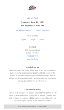 The Full Guide to Restaurant Reservation Confirmation Emails