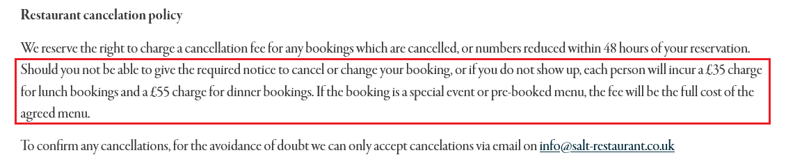 The Ultimate Guide to Restaurant Cancellation Fees