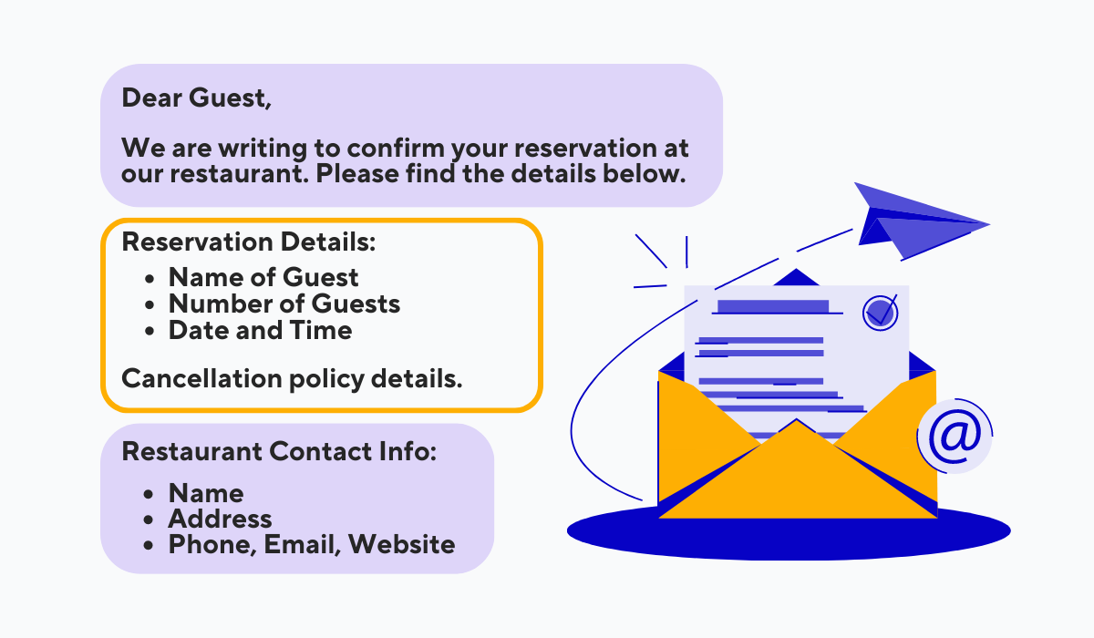 The Full Guide to Restaurant Reservation Confirmation Emails