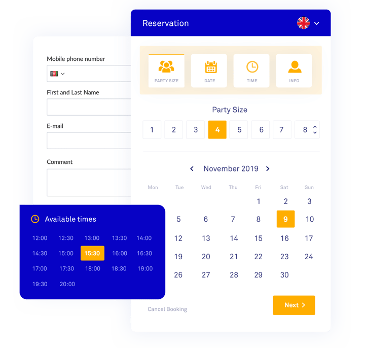 Product Tour - Restaurant Reservation System | Tablein.com